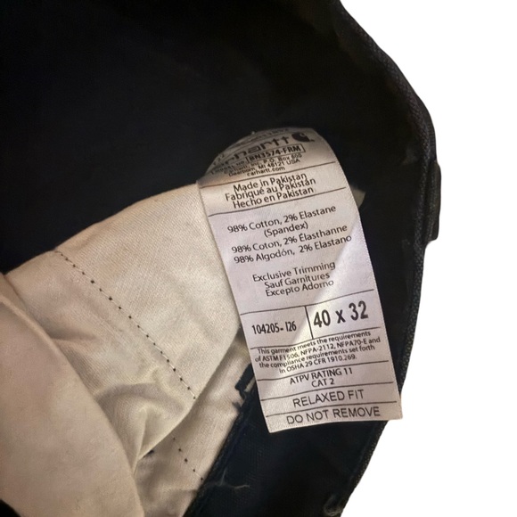 Carhartt | Pants | Carhartt Fr Cat 2 Size 4x32 Mens Original Fit Navy ...